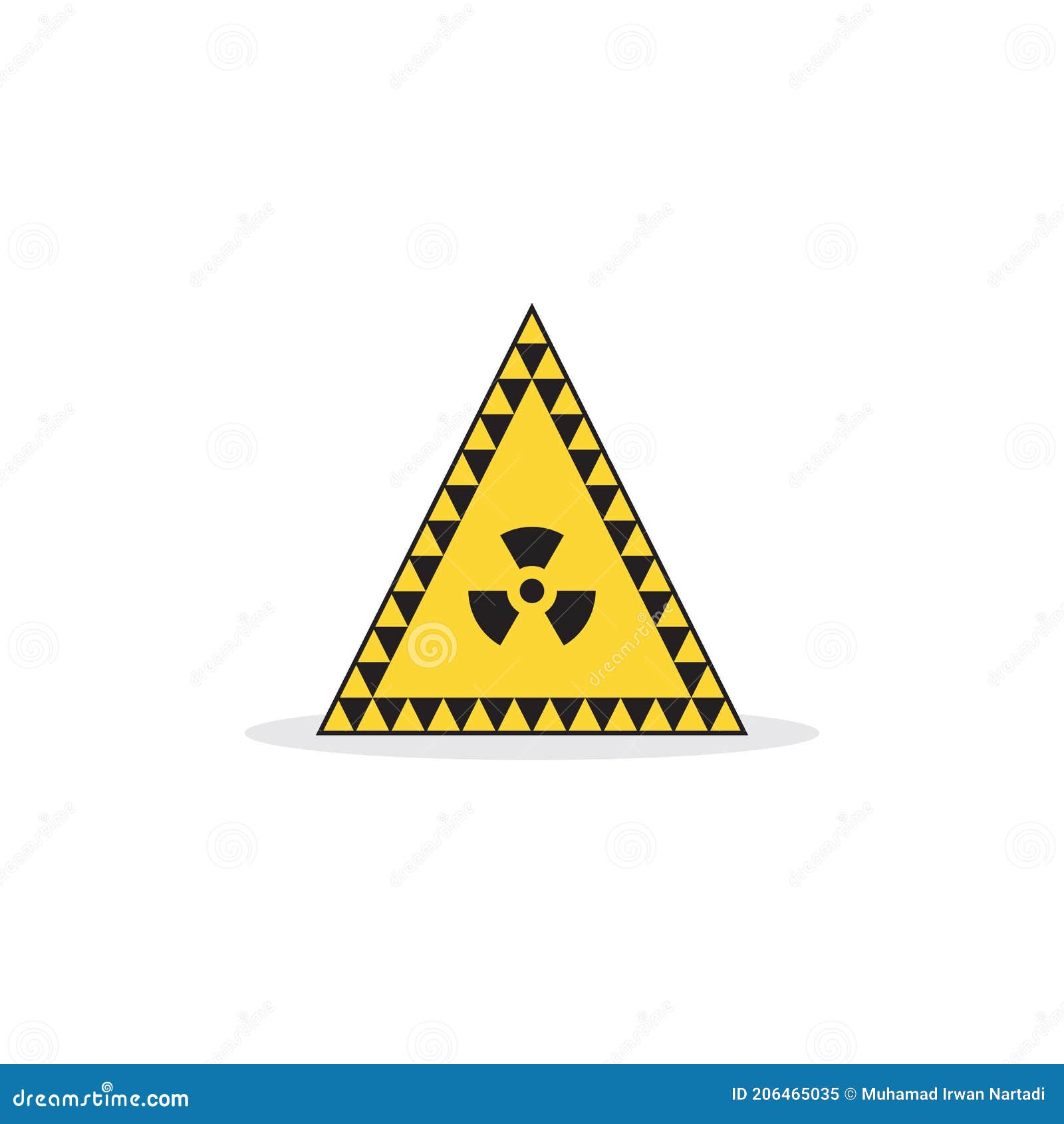 Radioactive Zone, Vector Sign Or Symbol. Warning Radioactive Zone In ...