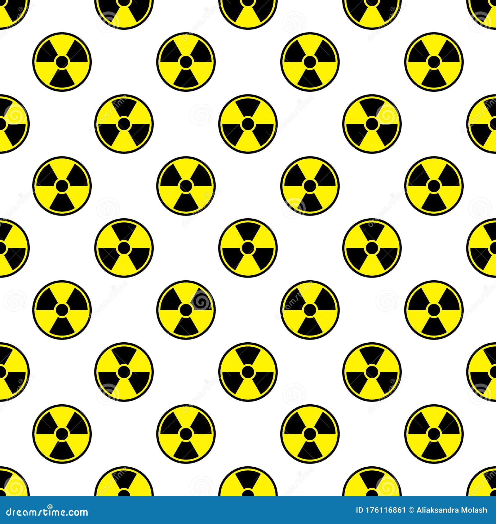 Radioactivity Emblem Danger Power Icon Background Black Yellow Stock ...