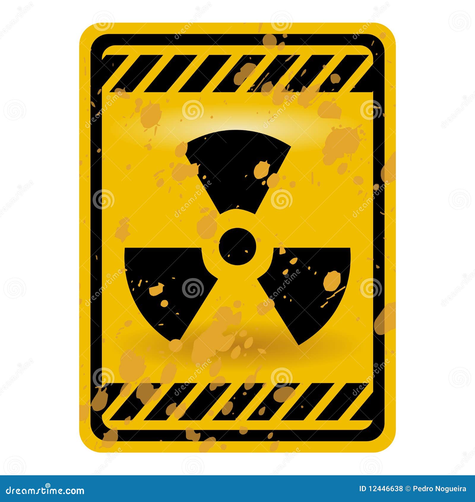 Radioactivity sign stock vector. Illustration of substances - 12446638