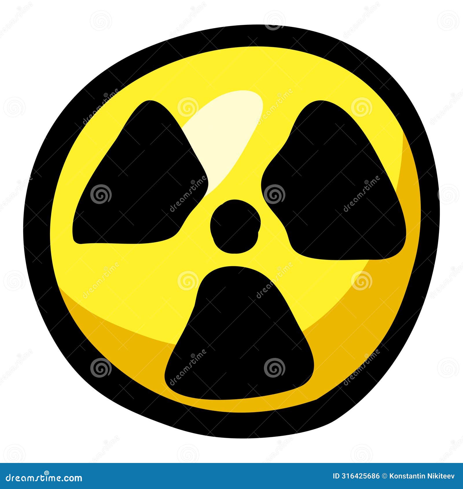 Radioactivity Sign - Hand Drawn Doodle Icon Stock Vector - Illustration ...