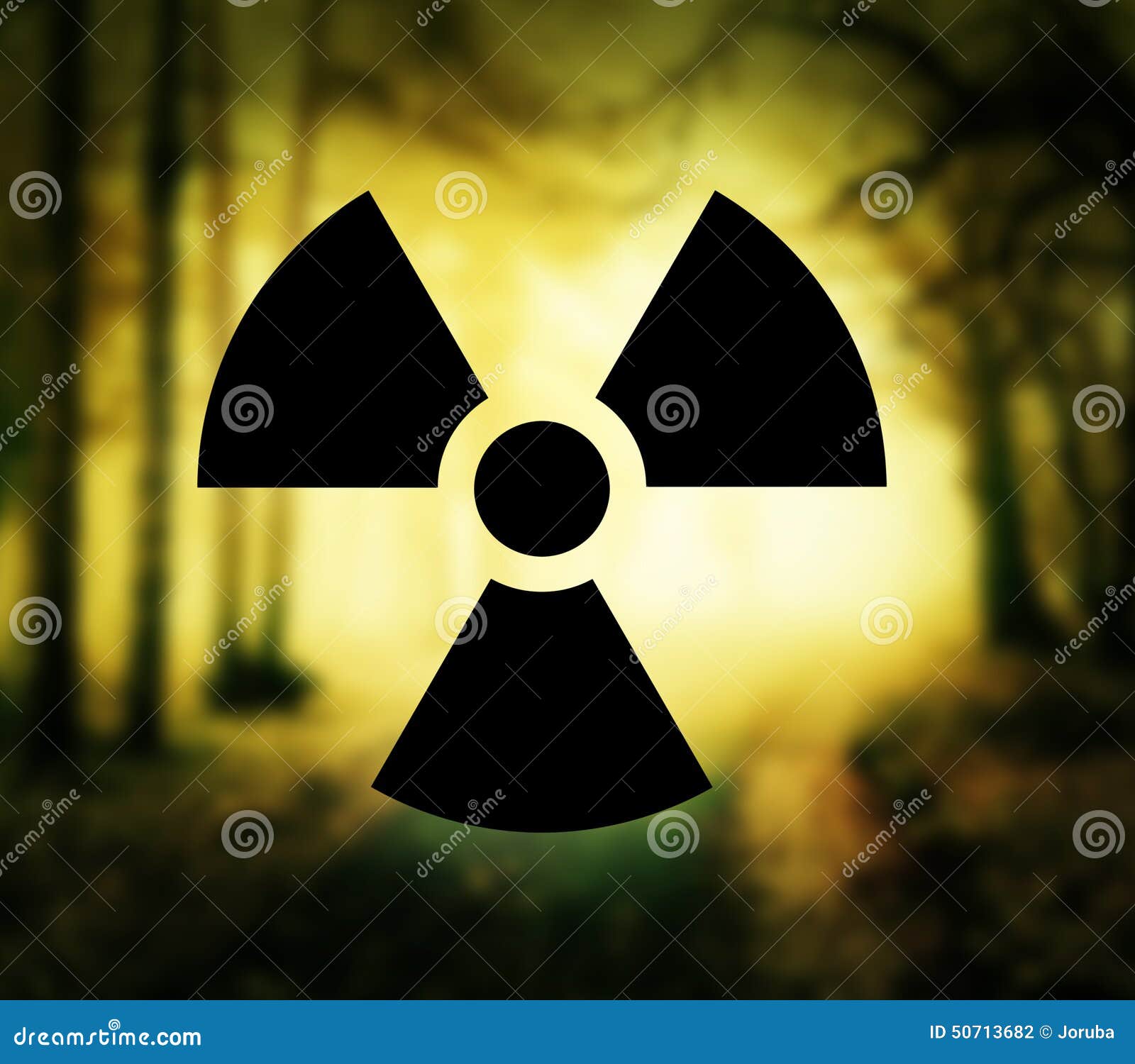 Radioactivity Symbol in Forest Stock Photo - Image of inform ...