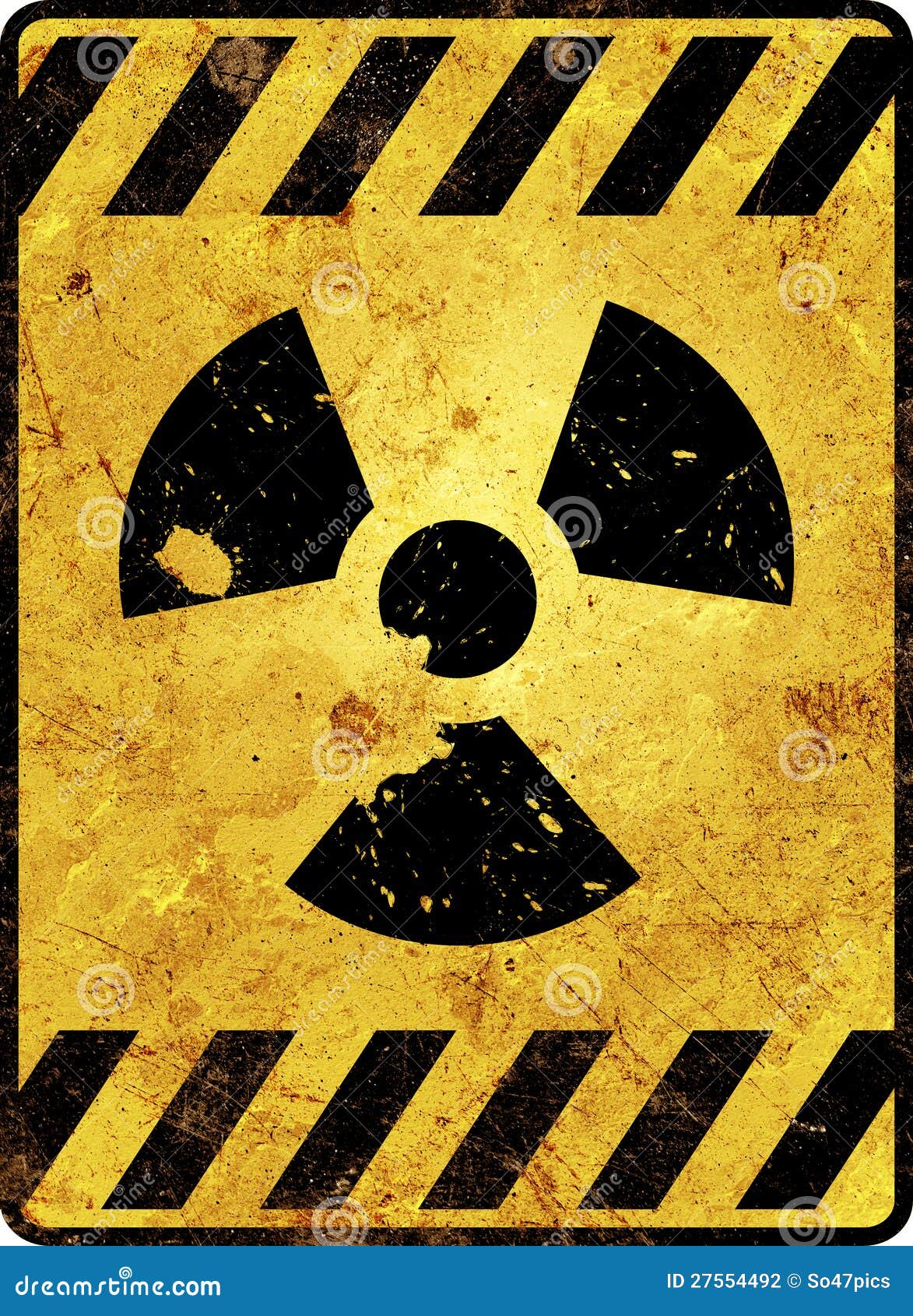 Radioactivity Warning Sign stock photo. Image of isolated - 27554492