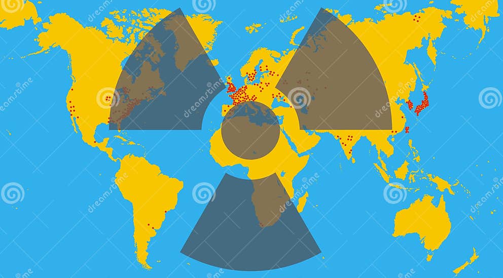 Radioactivity and World Map Stock Vector - Illustration of seismic ...