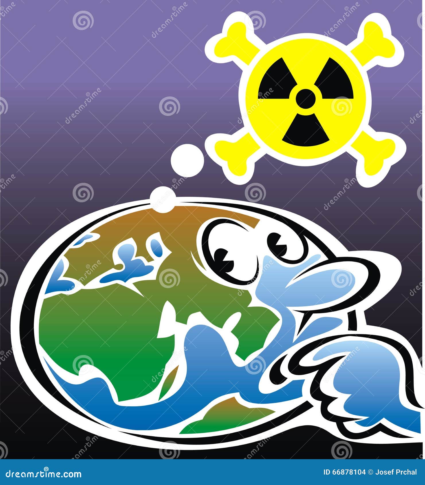 Radioactivity And World Map Vector Illustration | CartoonDealer.com ...