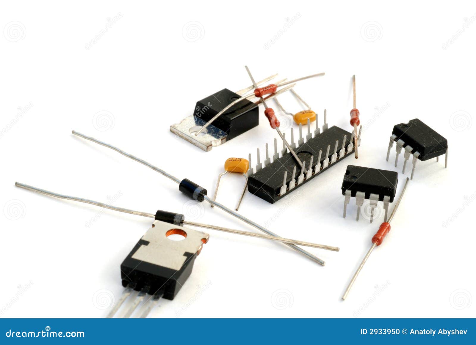 Radioelements stock photo. Image of close, condenser, microchip - 2933950