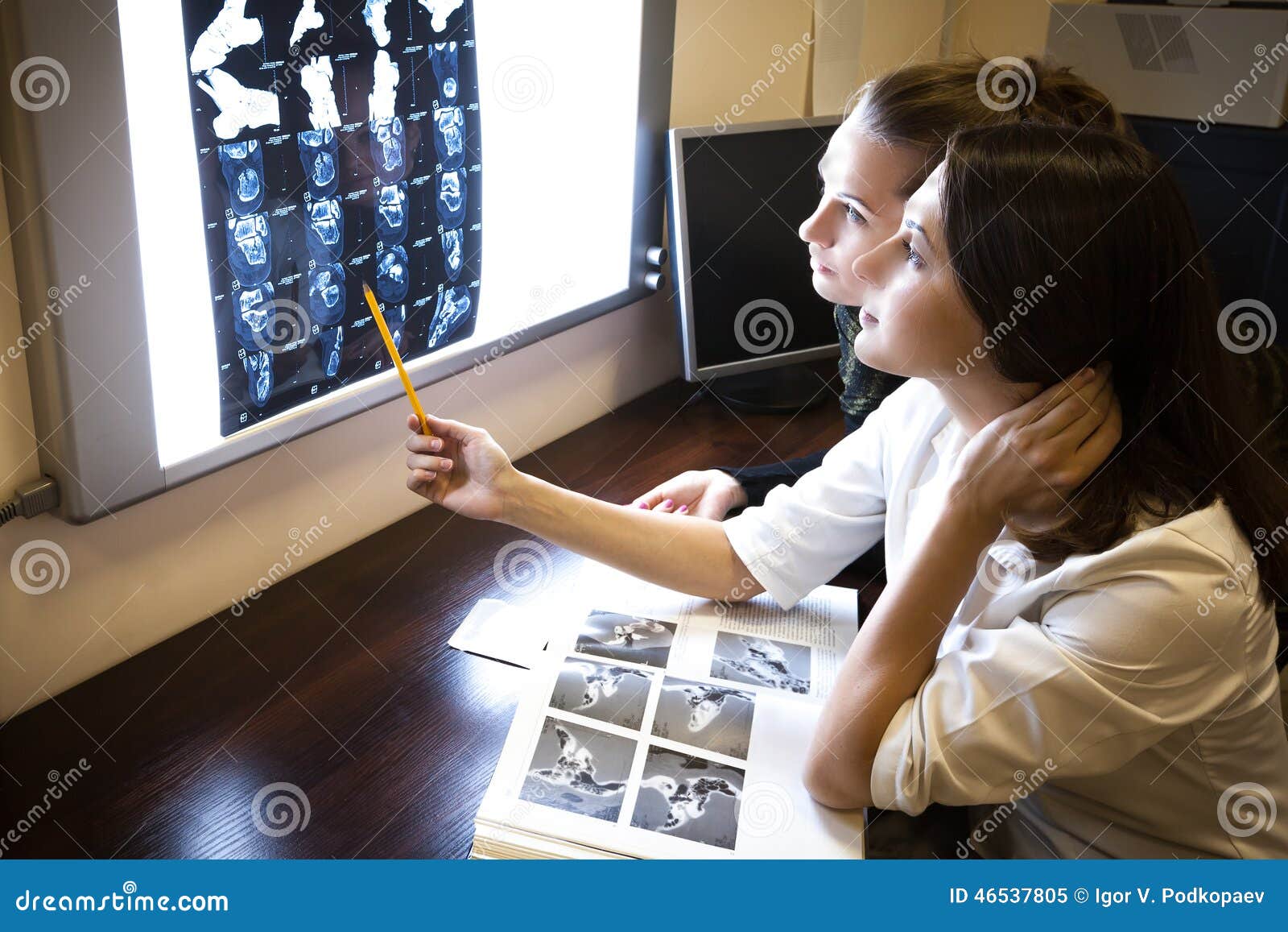 Radiologist Exploring the Results of CT Scans Stock Image - Image of ...