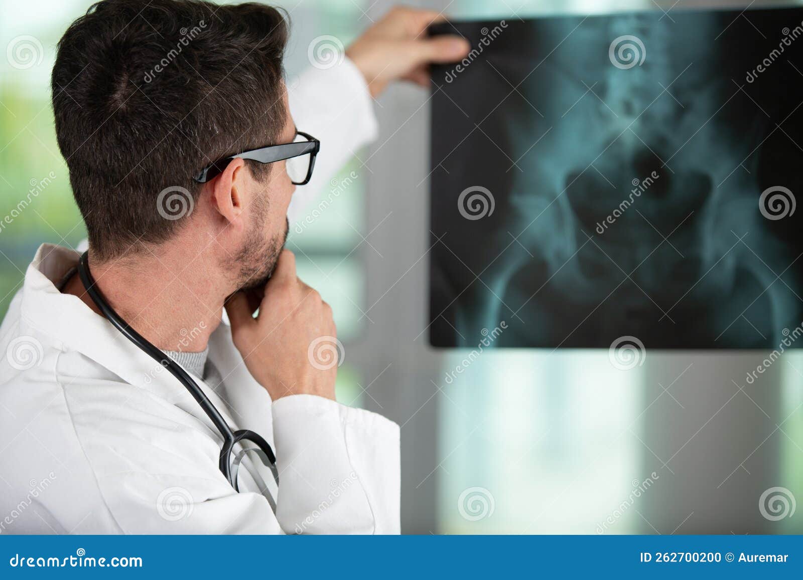Radiologist Man Checking Xray Stock Photo - Image of oneperson ...