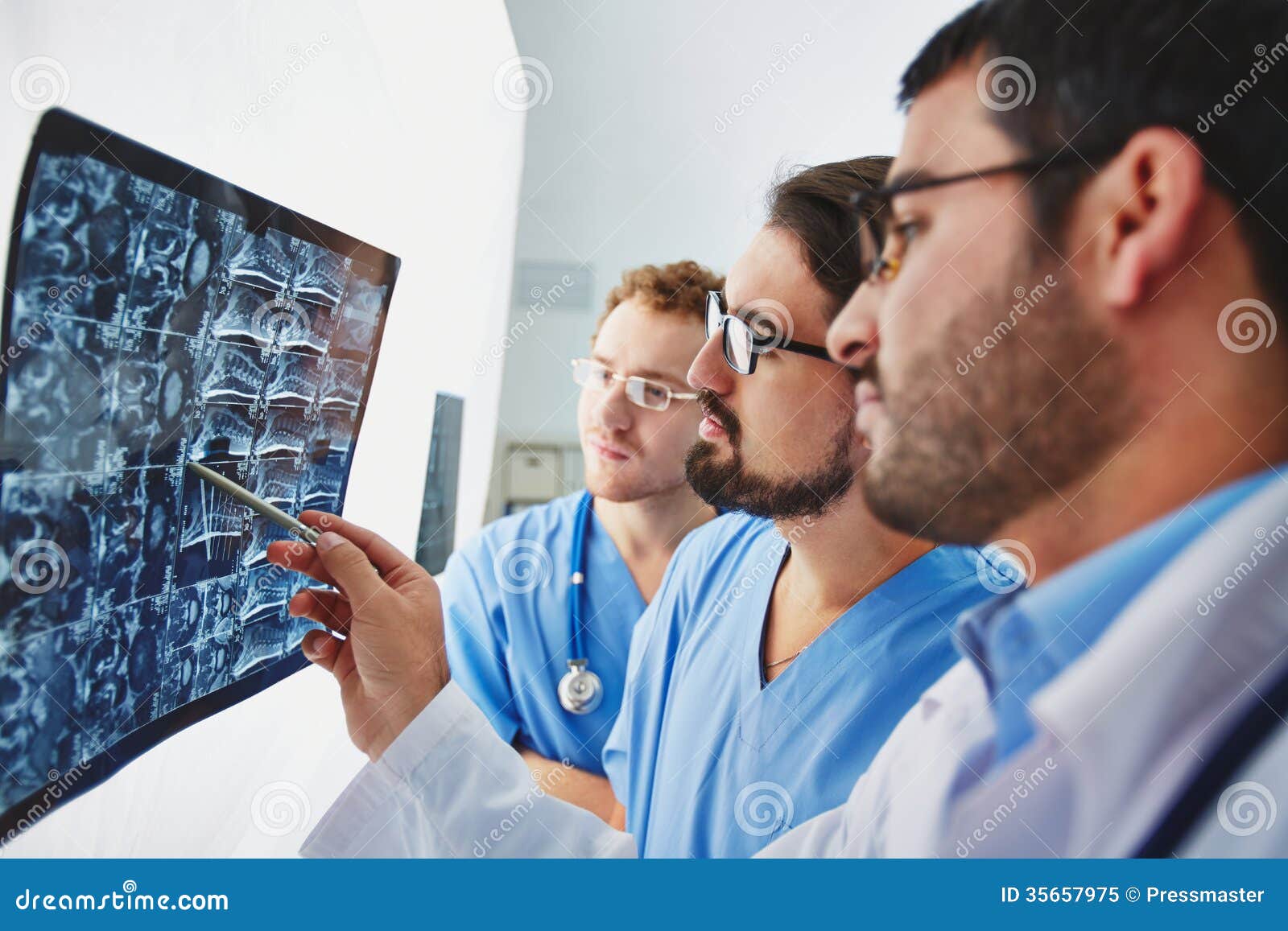 Radiologists at work stock image. Image of collar, hand - 35657975