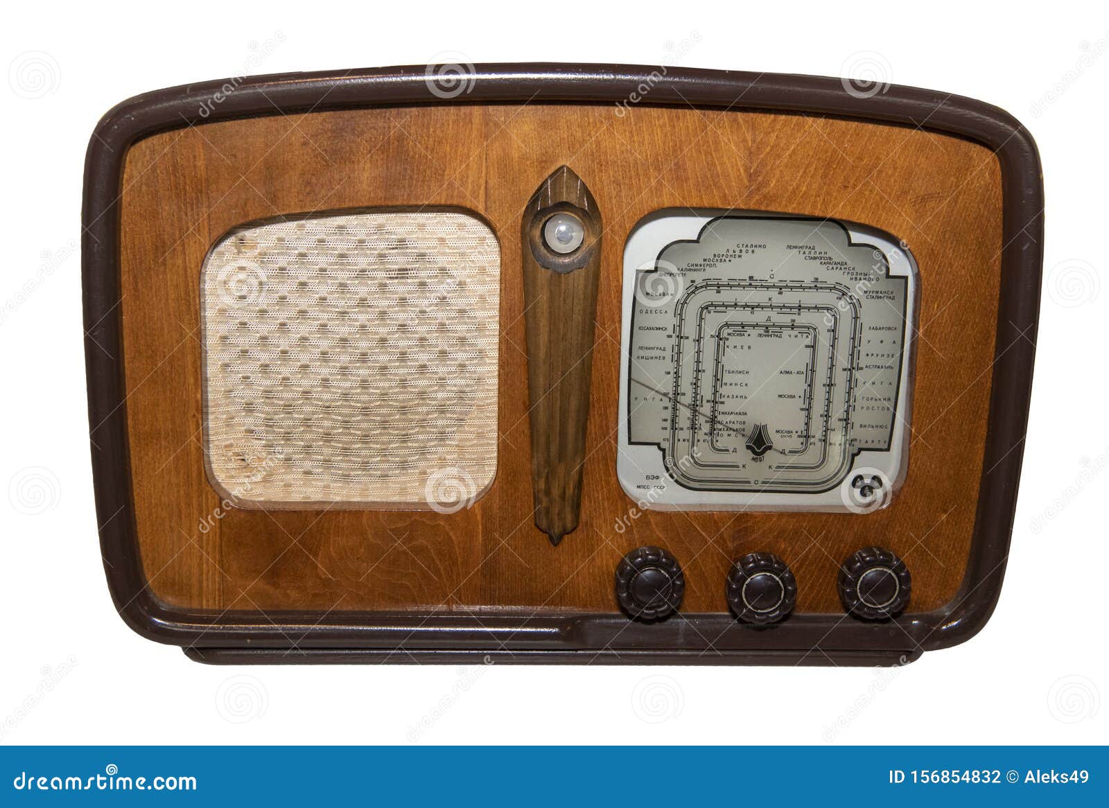 Radioontvanger Uit De 20e Eeuw - Geïsoleerd Op Wit Stock Foto - Image ...