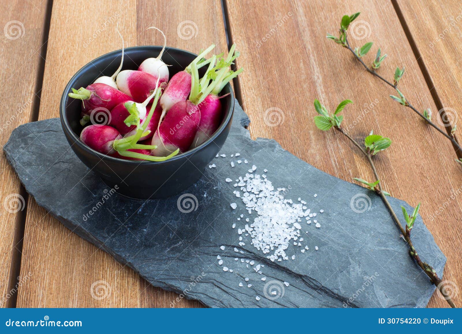 Radish in bowl stock photo. Image of salt, stone, bowl - 30754220