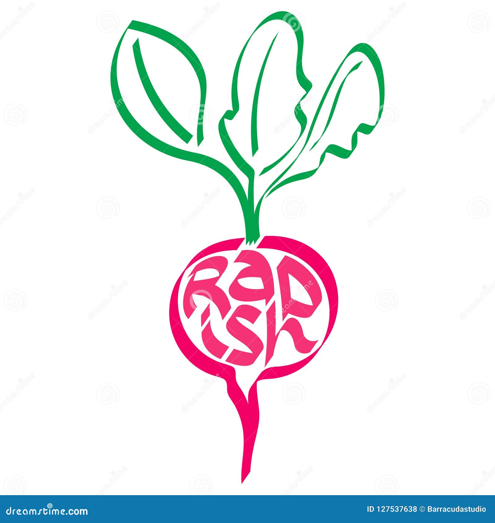 Radish Calligraphy, Typography. Vegetable Typography. Stock Vector ...