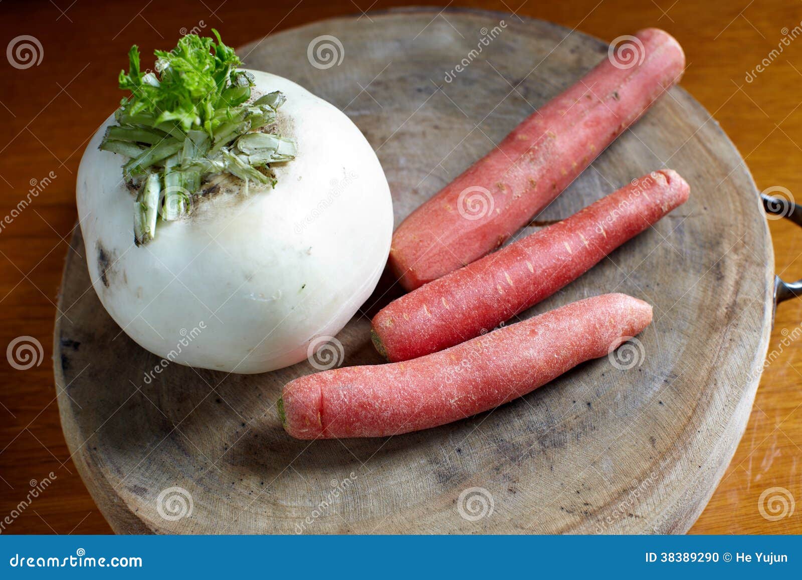 Radish and carrots stock photo. Image of leaf, root, board - 38389290