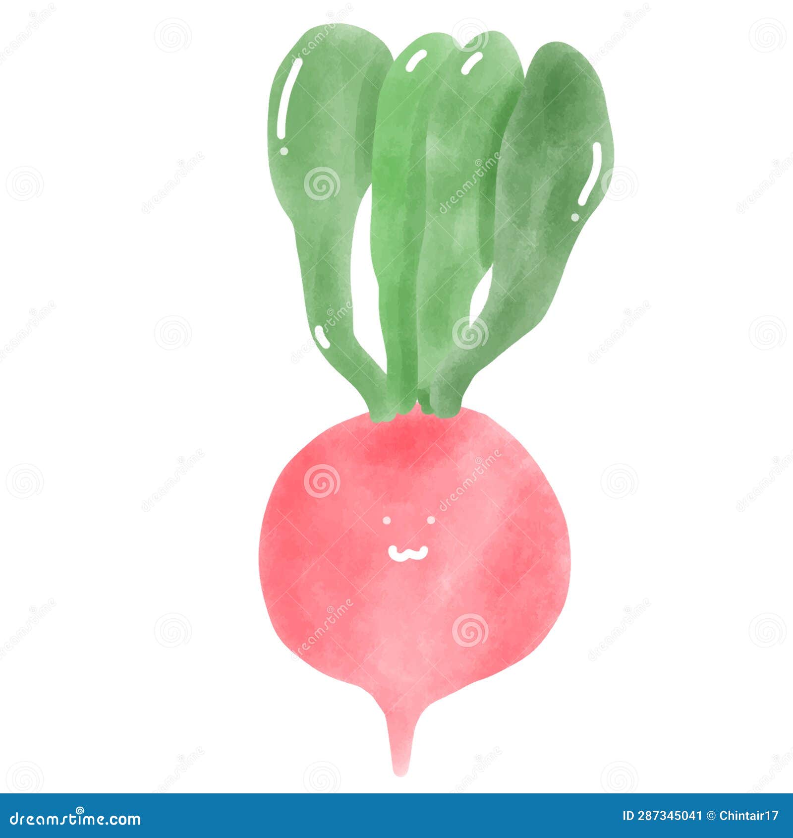 Radish Cute Vegetables, Cartoon Stock Vector - Illustration of radish ...
