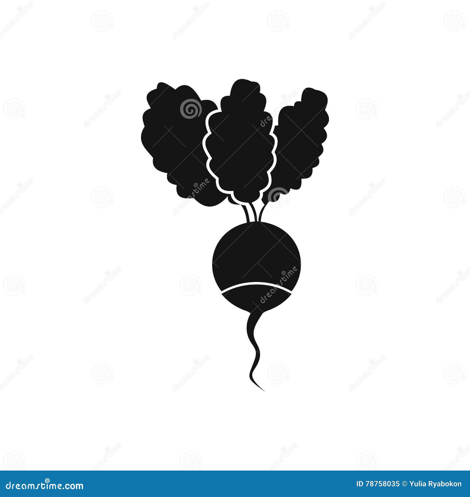 Radish Icon in Simple Style Stock Vector - Illustration of fresh ...