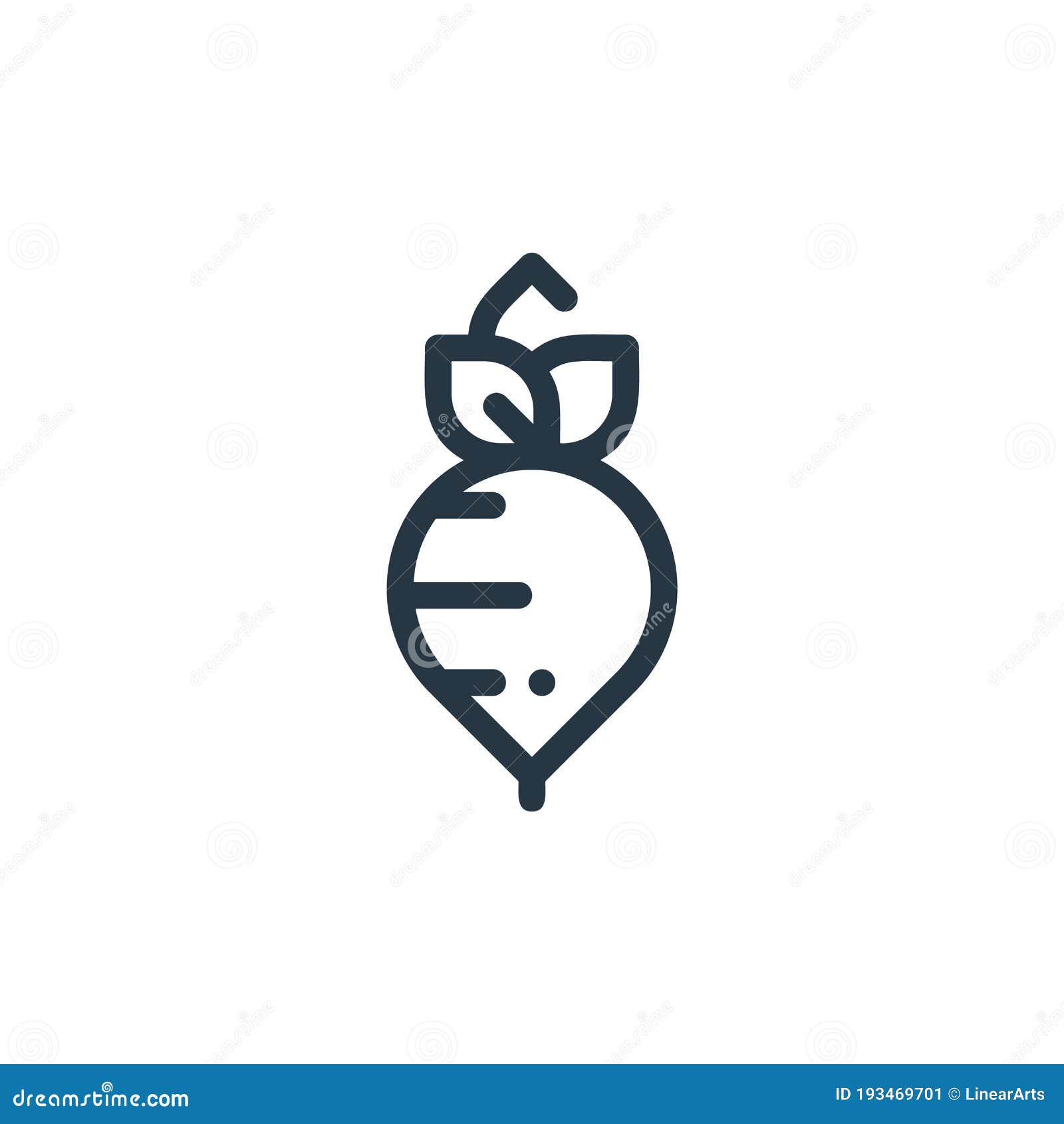 Radish Icon Vector from Spring Concept. Thin Line Illustration of ...