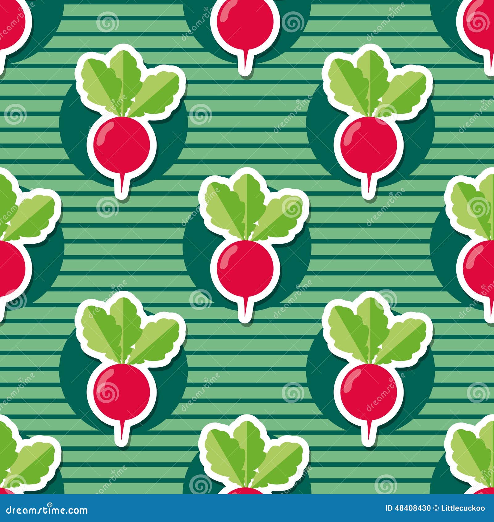 Radish Pattern. Seamless Texture with Ripe Radishes Stock Vector ...