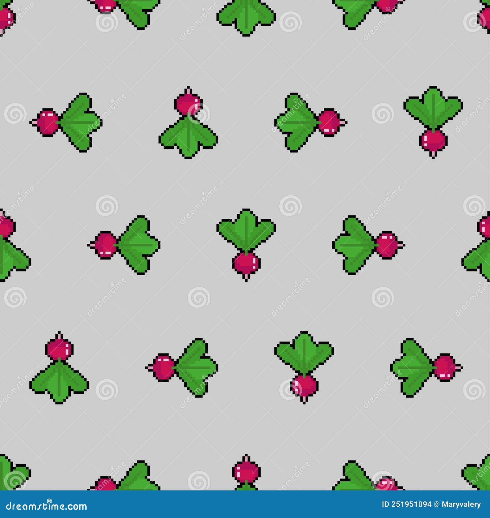 Radish Pixel Art. Vegetable Garden Plant 8 Bit. Pixelated Vector ...