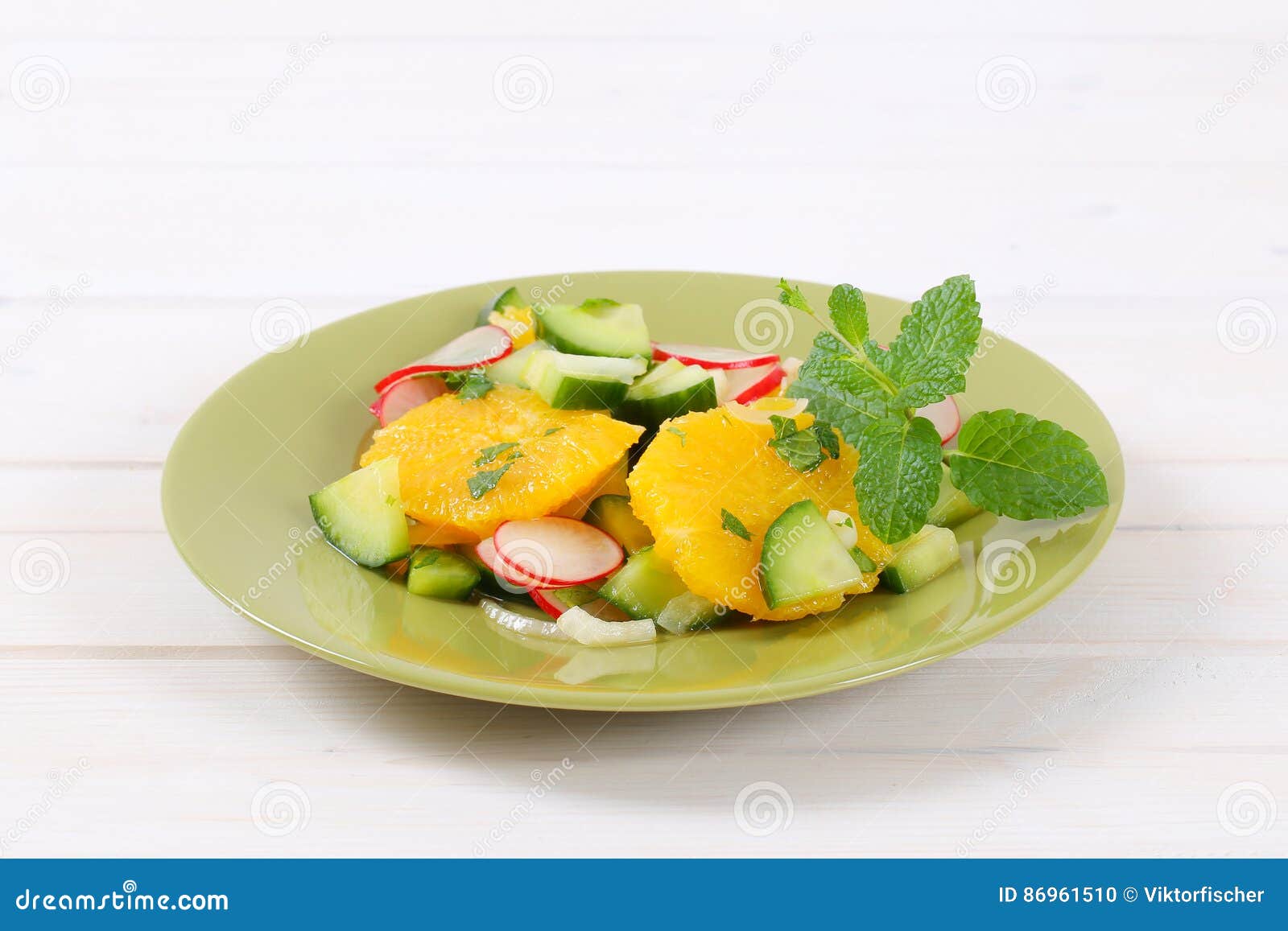 Radish salad with orange stock photo. Image of dish, side - 86961510