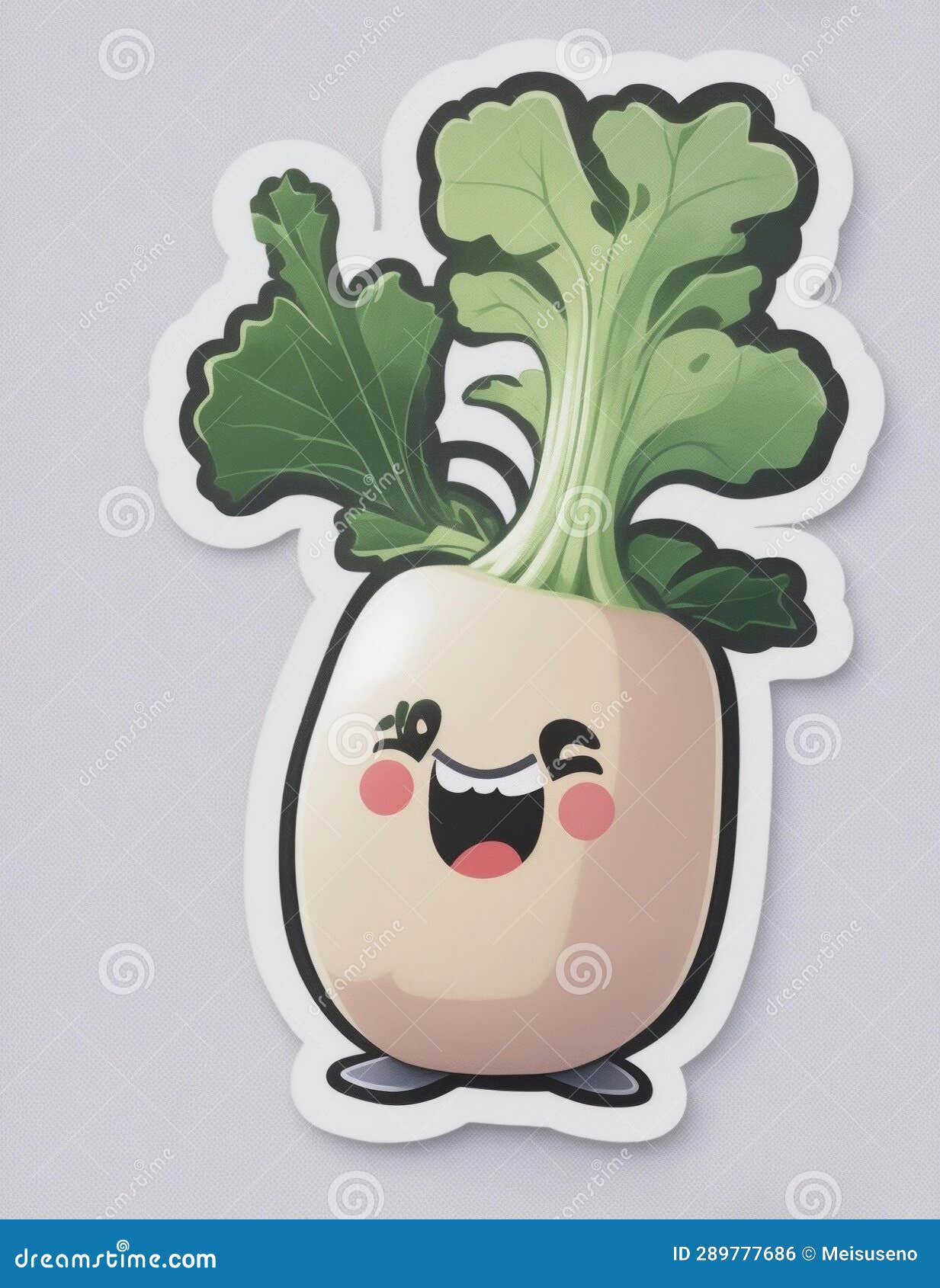 Radish Kawaii Vegetable Vector Illustration | CartoonDealer.com #276959844