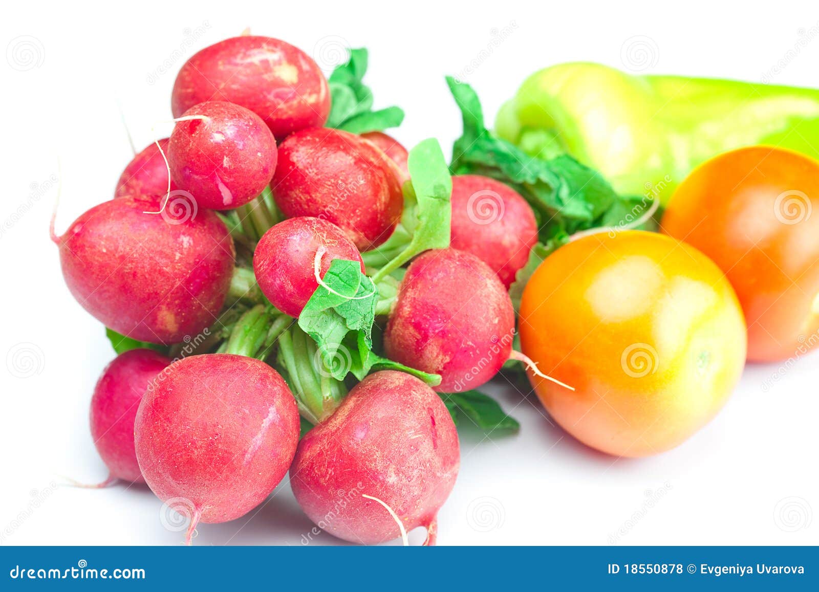 Radish, tomato and pepper stock photo. Image of bell - 18550878