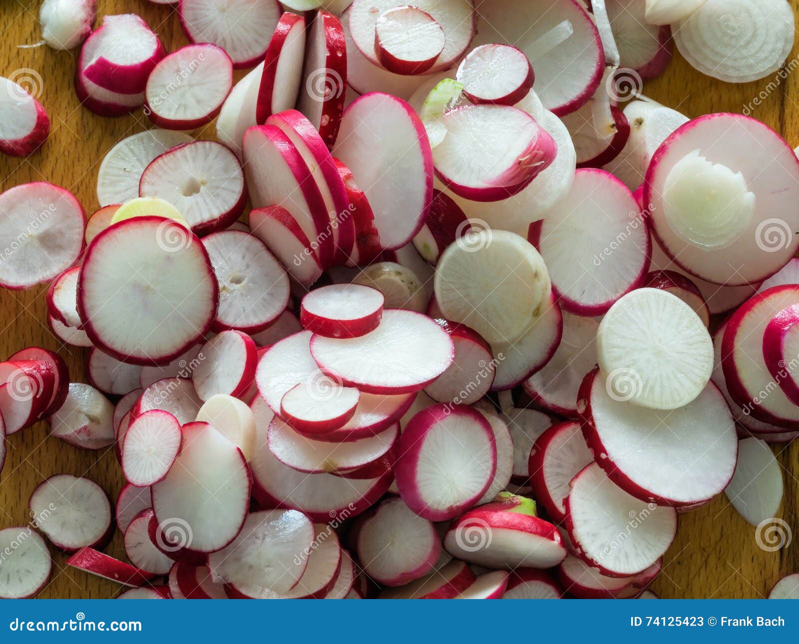Radishes, Cut in Thin Slices Stock Image - Image of spring, close: 74125423
