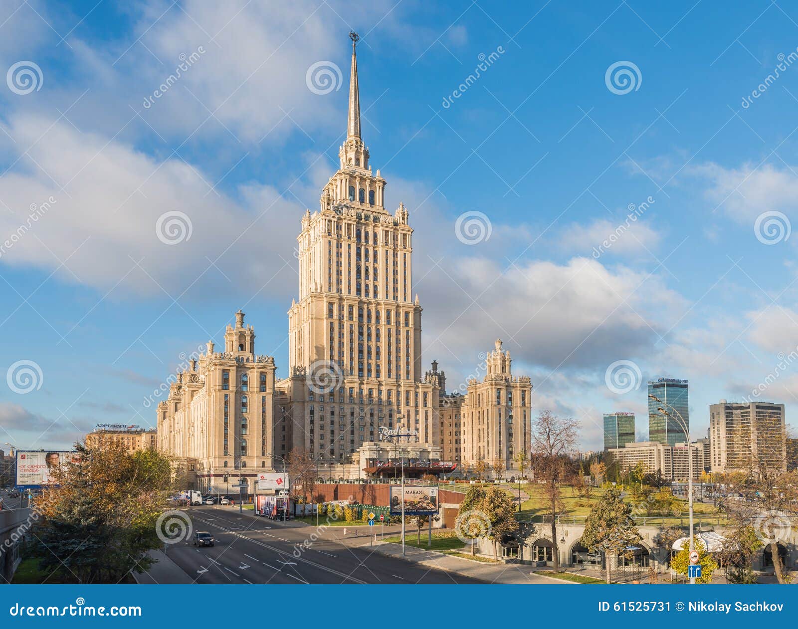 The Radisson Royal Hotel Moscow. Editorial Photo - Image of skyscraper ...