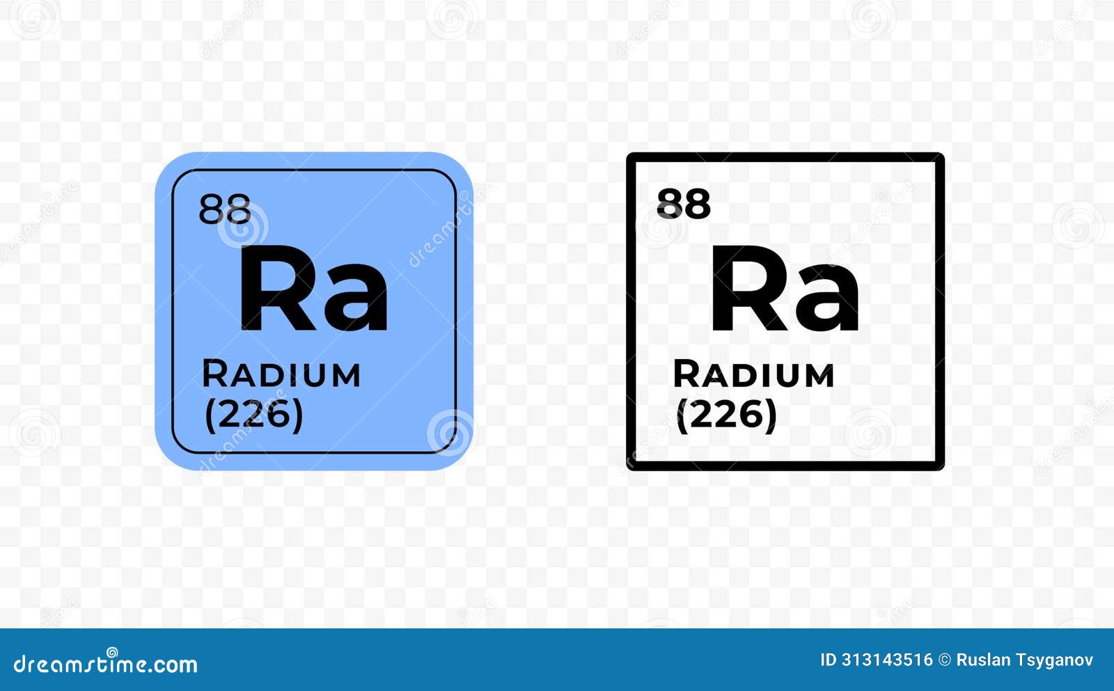 Radium, Ra, Periodic Table Element Cartoon Vector | CartoonDealer.com ...