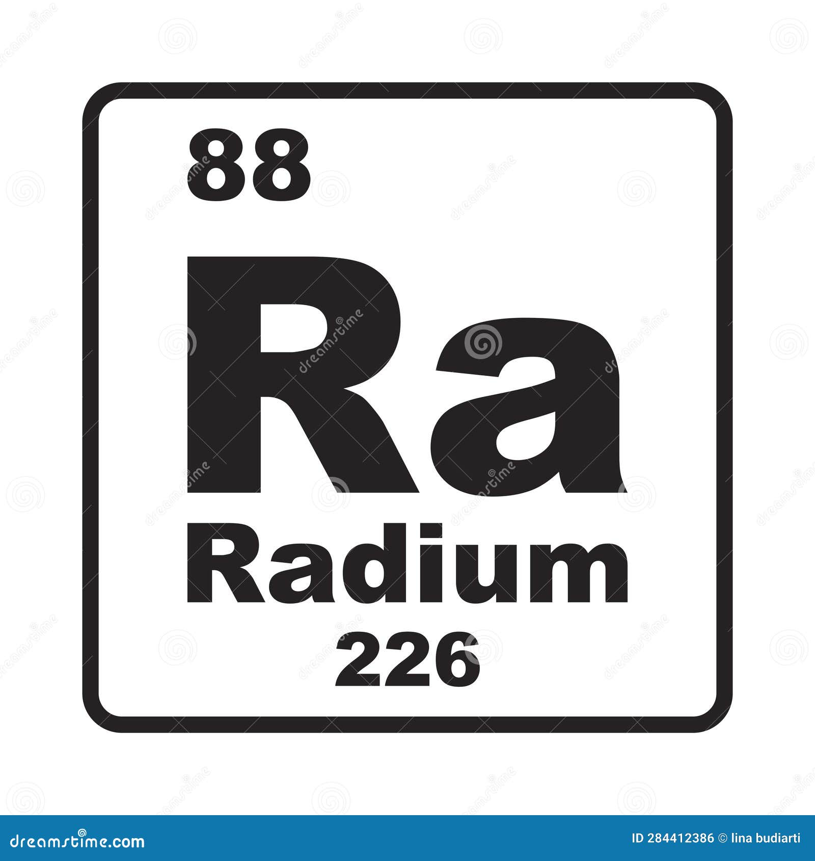 Radium element icon stock vector. Illustration of metal - 284412386