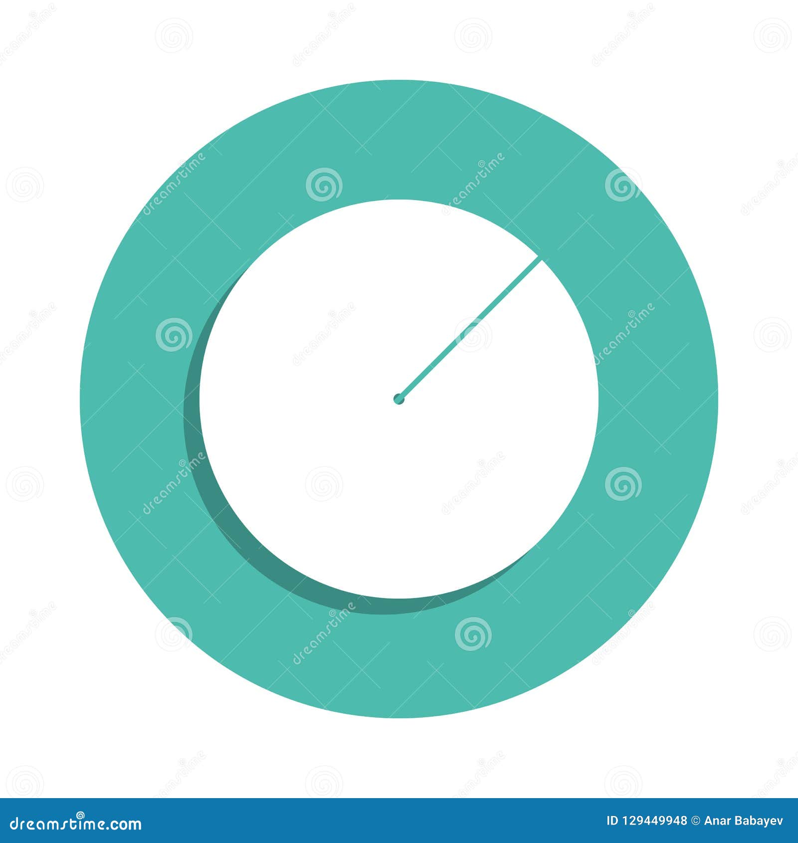 Radius of a Circle Icon. Elements of Geometric Figure in Badge Style ...