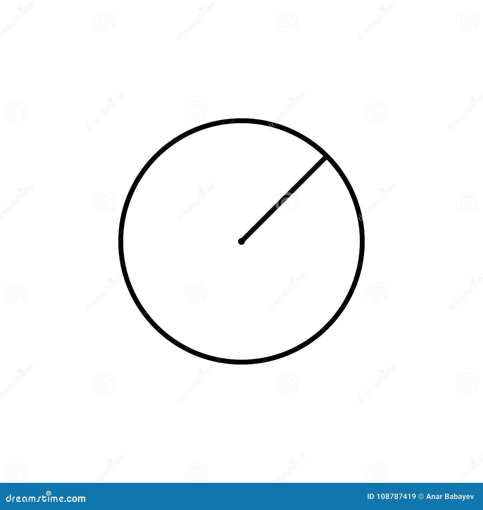 Radius of a Circle Icon. Geometric Figure Element for Mobile Concept ...