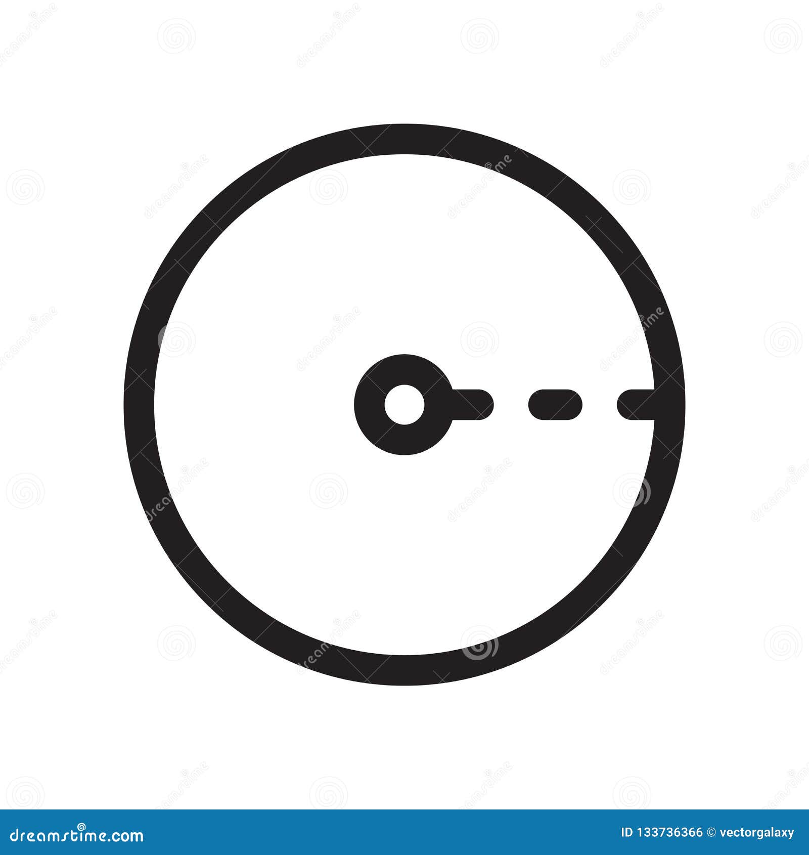Radius of Circle Icon Vector Sign and Symbol Isolated on White ...