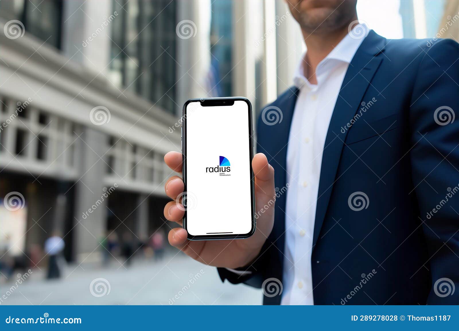 Radius Global Infrastructure Logo Displayed on an IPhone Screen ... Radius Global Infrastructure Logo Displayed on an IPhone Screen ...