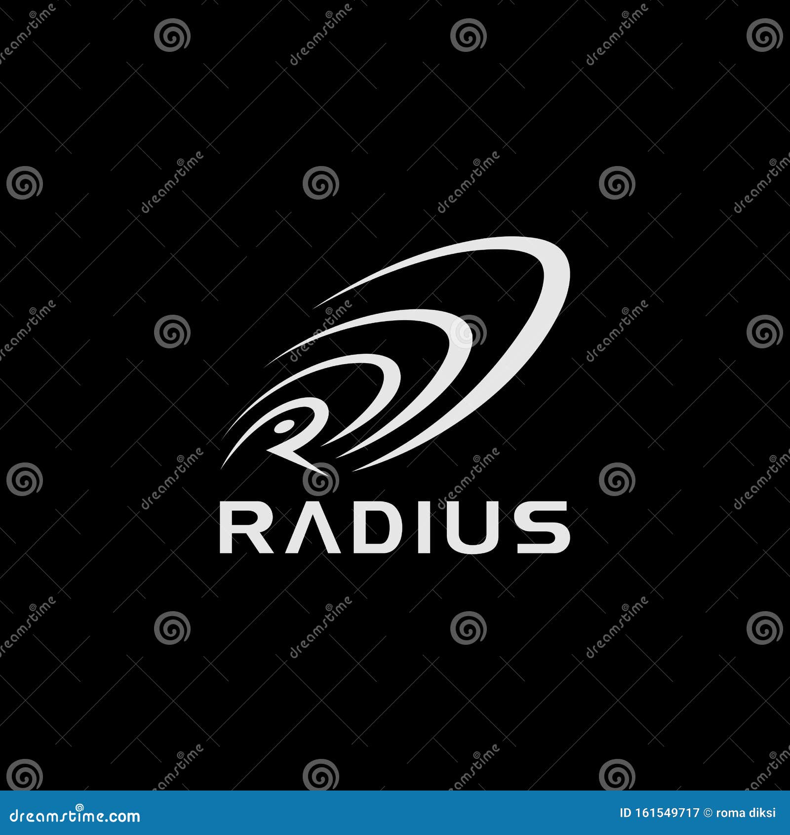 Radius logo design stock illustration. Illustration of elegance - 161549717