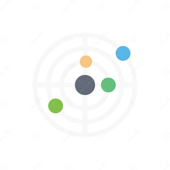 Radius Vector Color Flat Icon Stock Vector - Illustration of robot ...