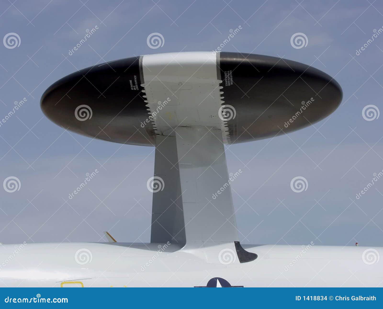Radome no AWACS foto de stock. Imagem de vôo, comando - 1418834