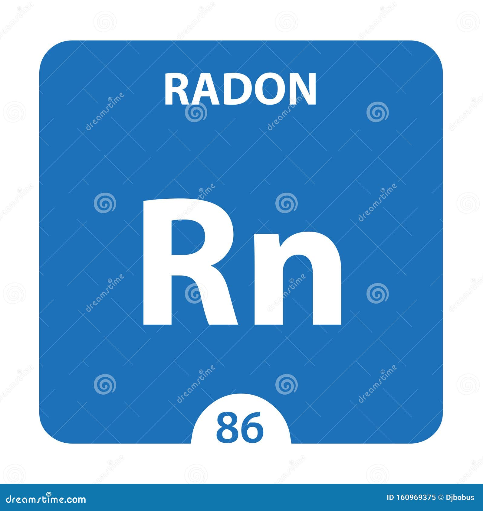 Radon Chemical 86 Element of Periodic Table. Molecule and Communication ...