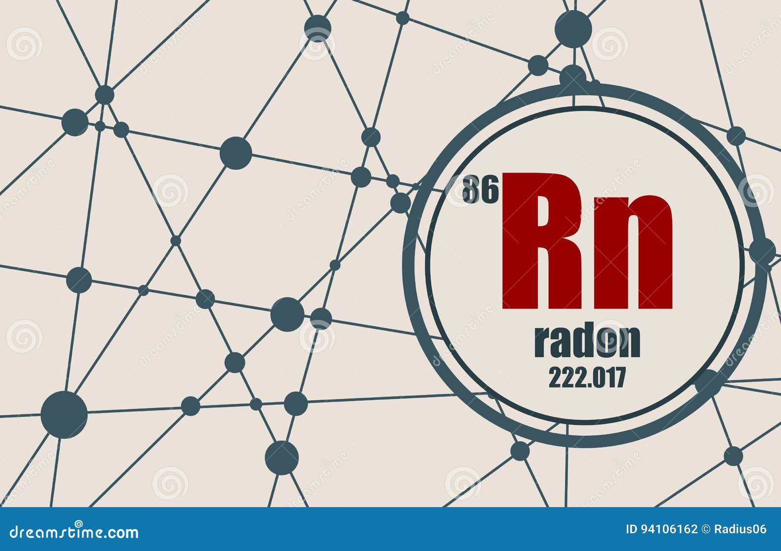 Radon chemical element. stock vector. Illustration of science - 94106162