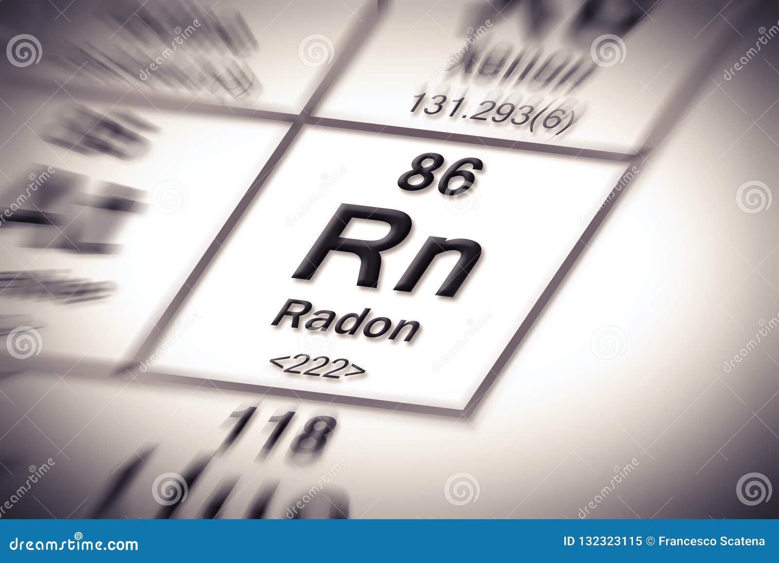 Radon Gas - Concept Image with Periodic Table of the Elements Stock ...