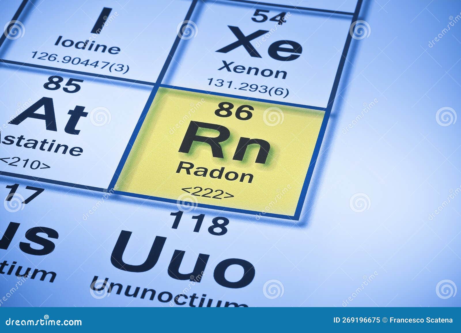 Radon Gas Periodic Table Concept With The Mendeleev Periodic Tab ...