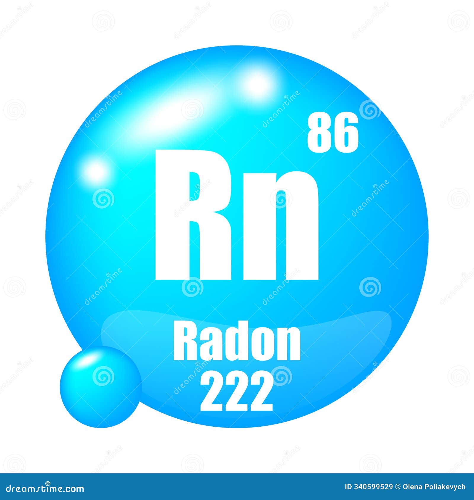 Radon Rn, Element Symbol From Periodic Table Series Royalty-Free Stock ...