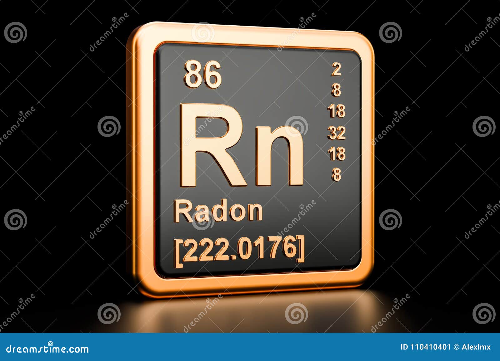 Radon Element From The Periodic Table Stock Image | CartoonDealer.com ...