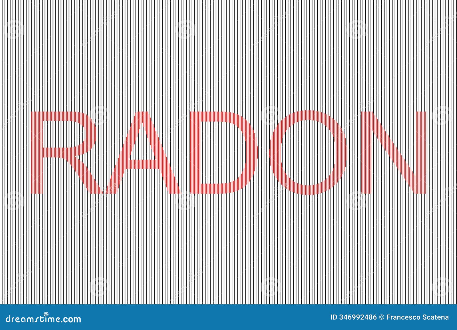 Radon Gas Text Design Concept With Black Letters - It Is A Dangerous ...