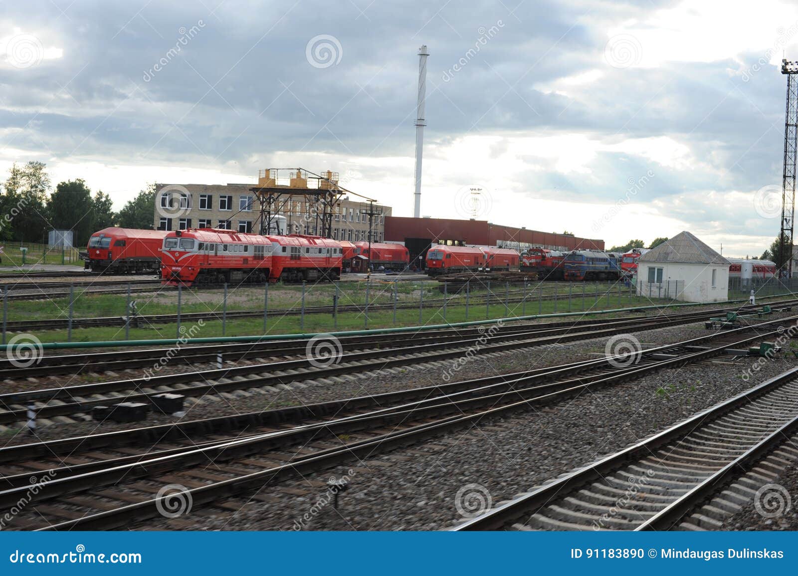 RADVILISKIS, LITHUANIA - JUNE 26, 2011: Lithuania Railway Network and ...