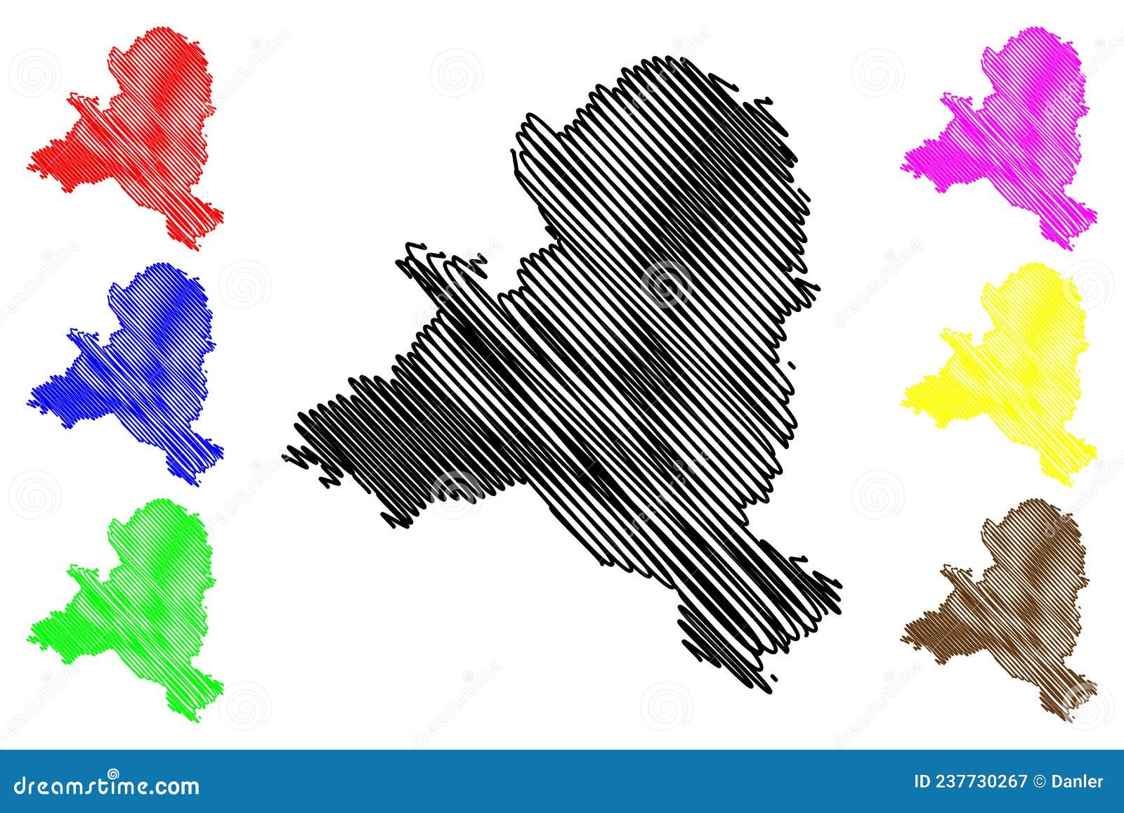 Raebareli District Uttar Pradesh State, Republic of India Map Vector ...