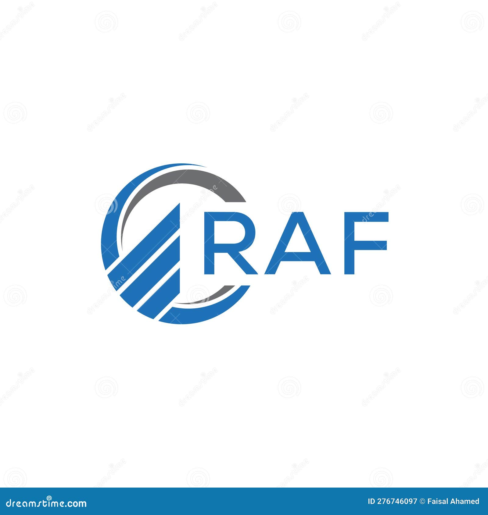 RAF Abstract Technology Logo Design on White Background. RAF Creative ...