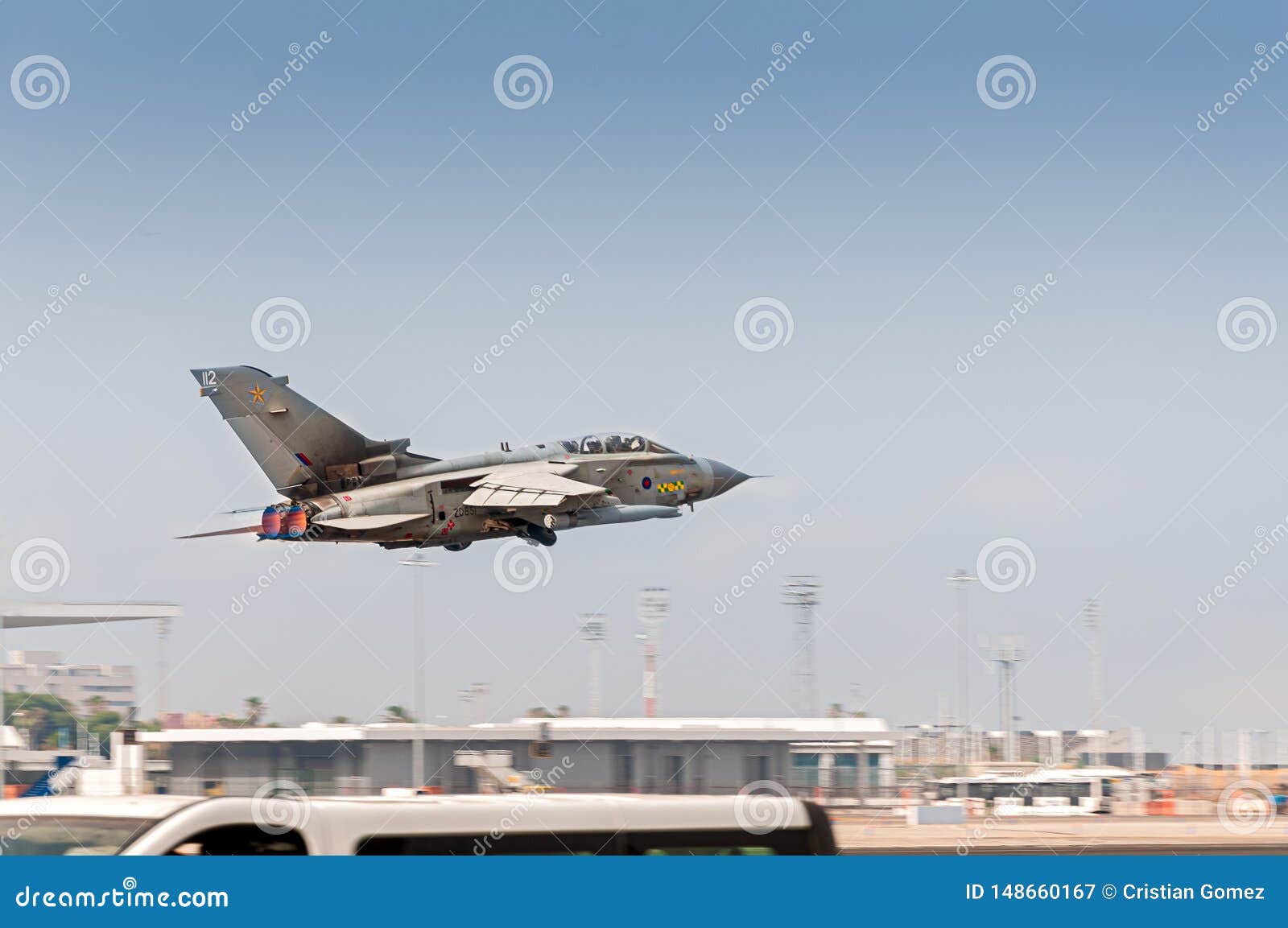 RAF Blackhawk Taking Off from Gibraltar Airport Stock Image - Image of ...