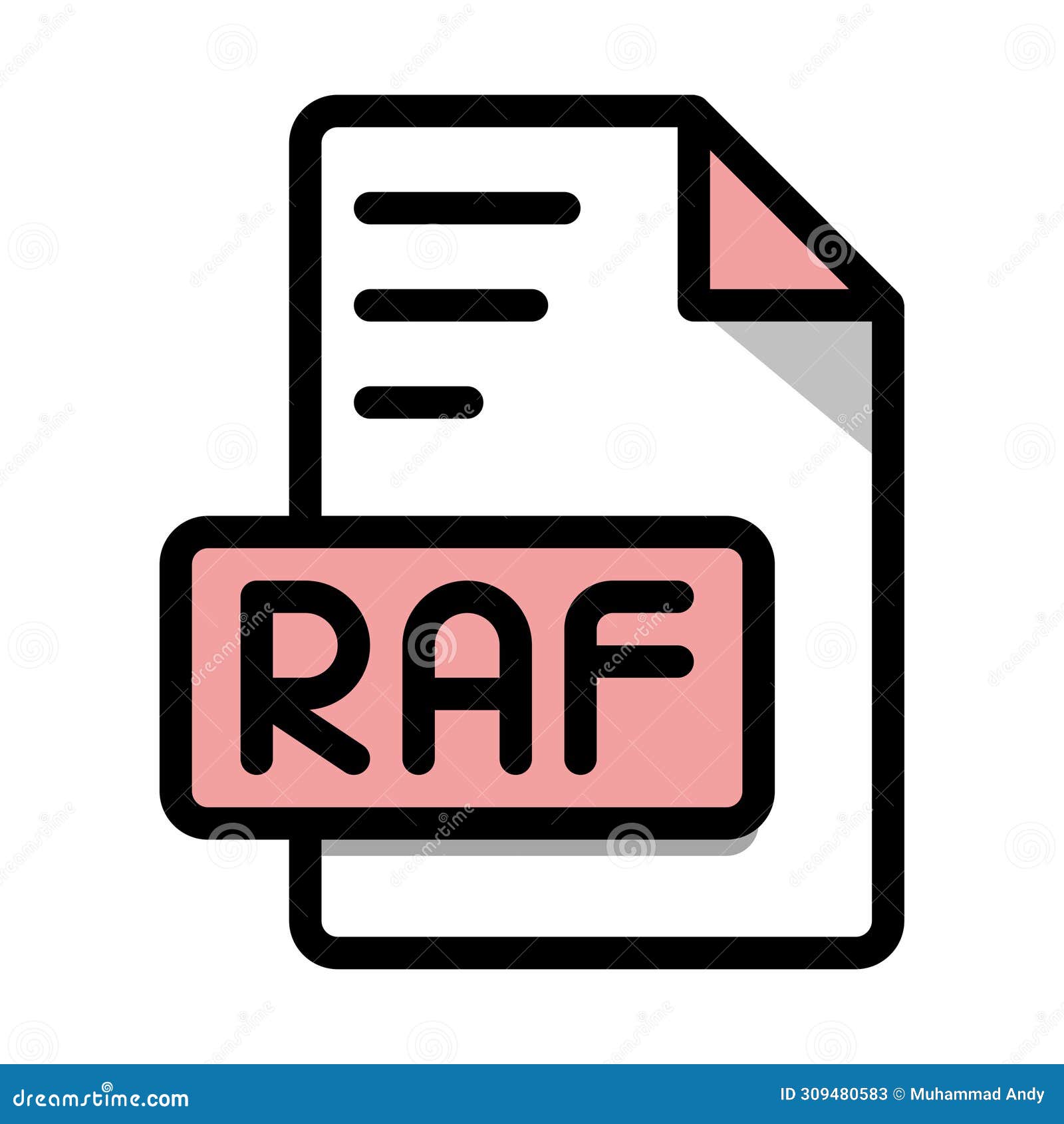 Raf File Format Icon. Raf Extension Symbol Stock Illustration ...