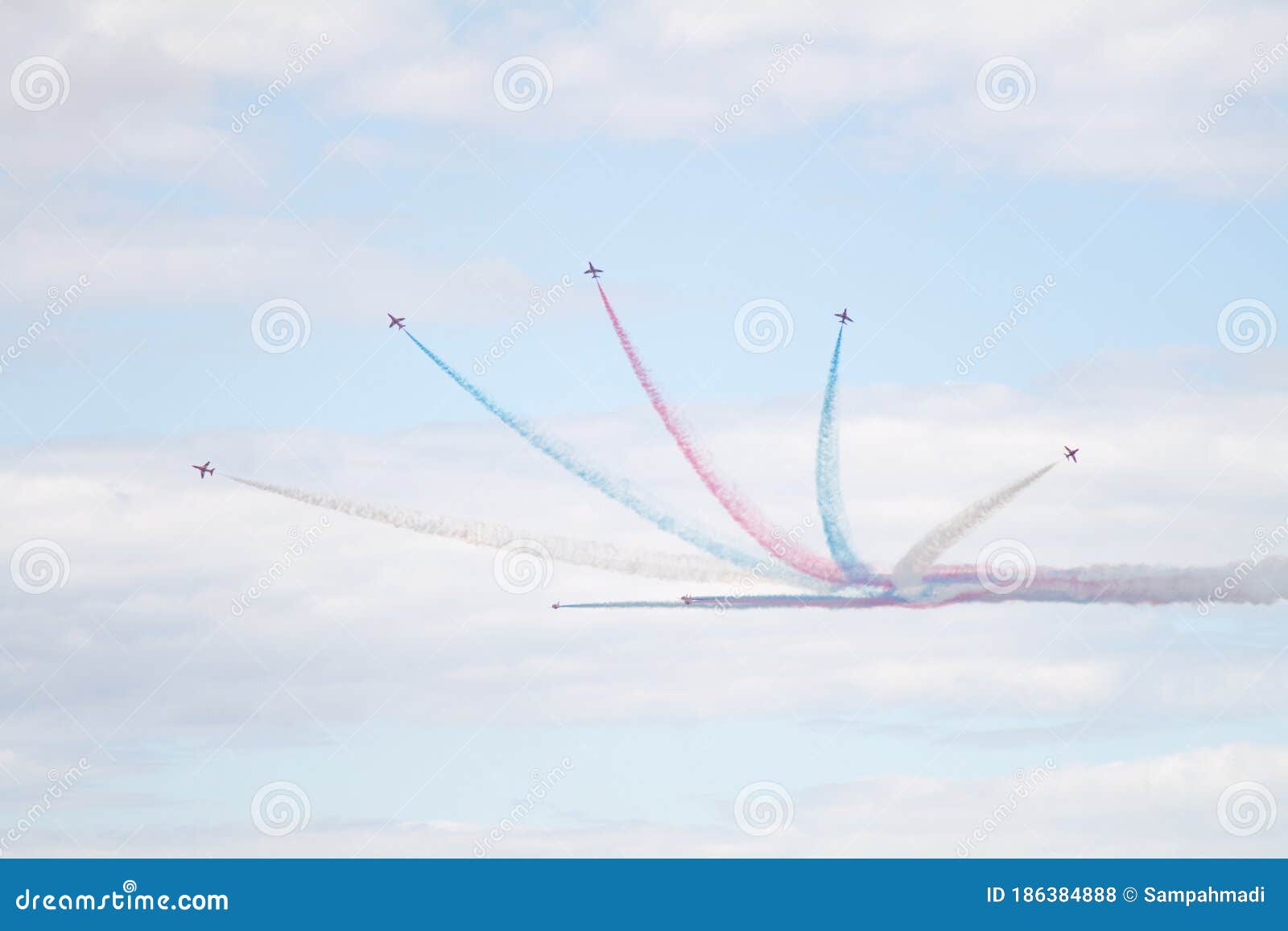 RAF Red Arrow Display Editorial Image | CartoonDealer.com #186388016