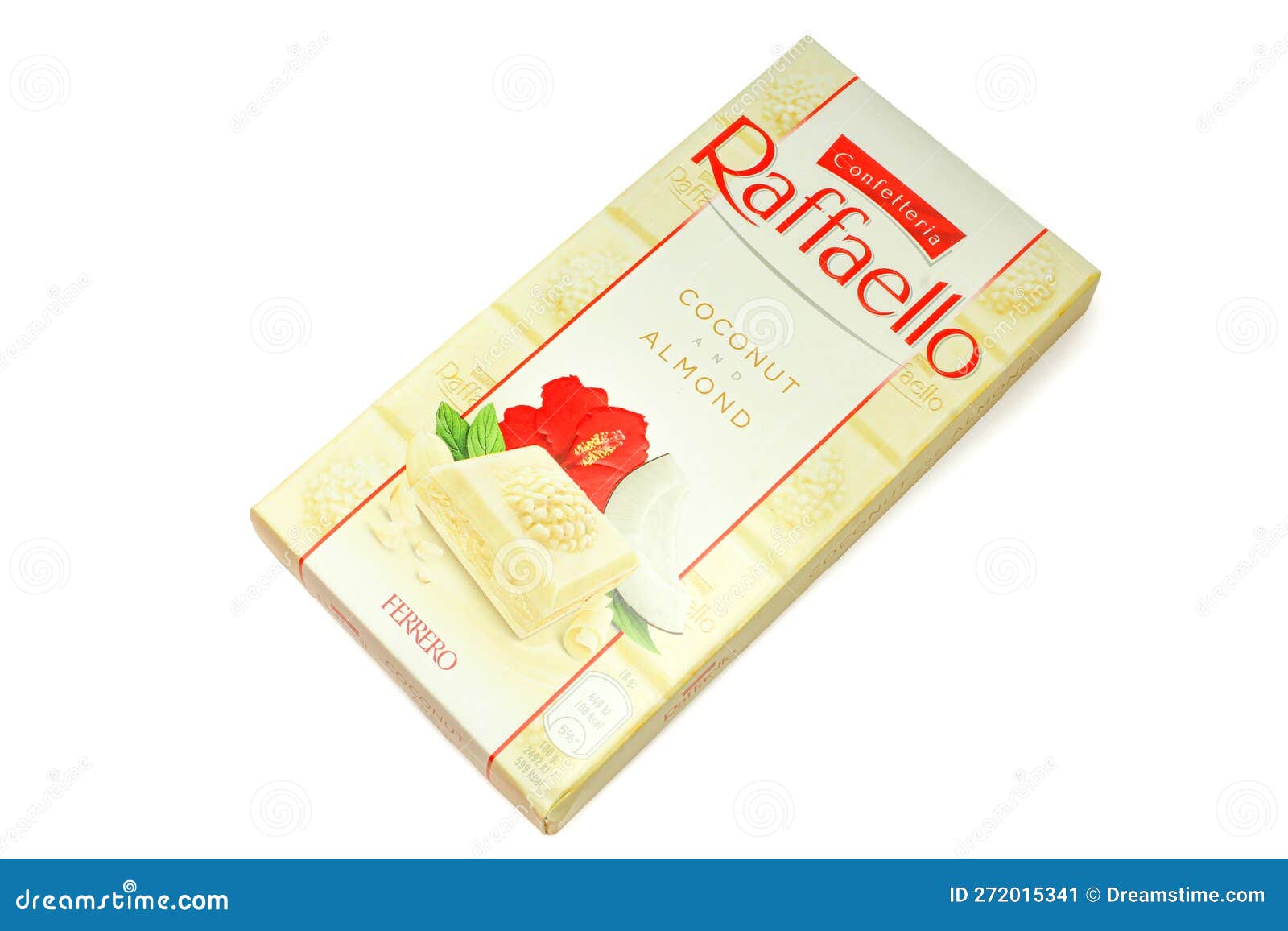 Raffaello Coconut and Almond White Chocolate Bar Package Isolated on ...