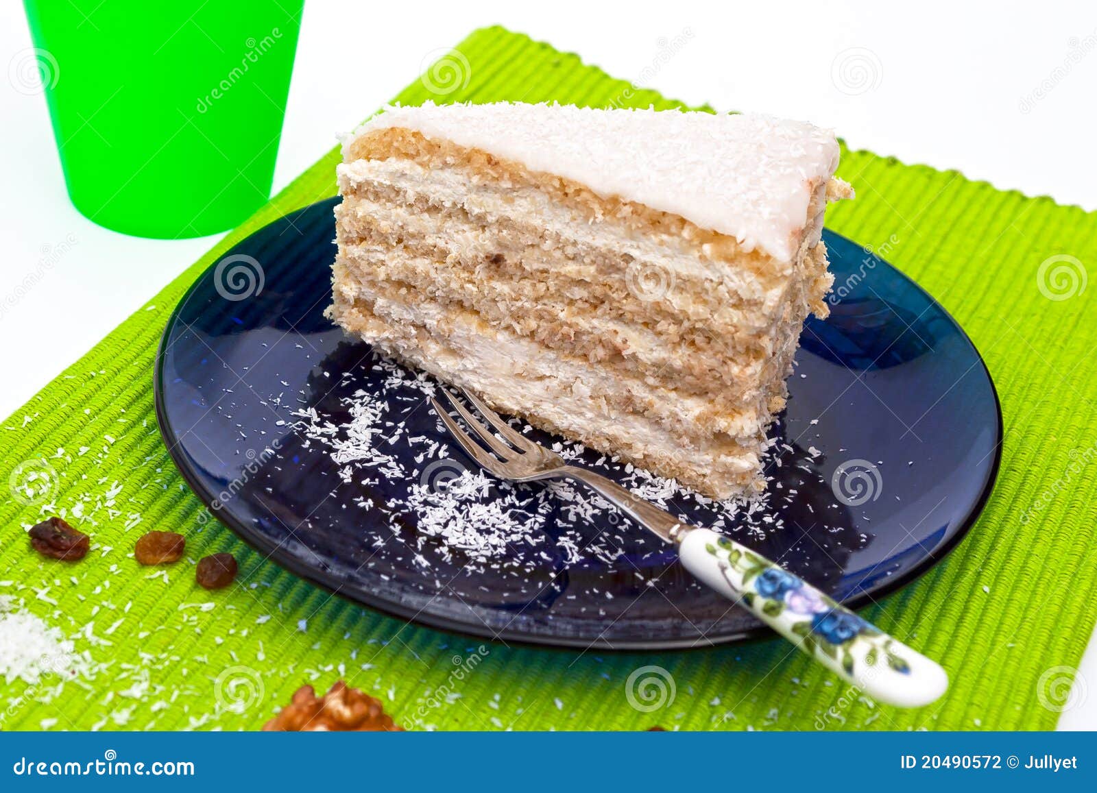 Raffaello slice stock photo. Image of layered, delicious - 20490572